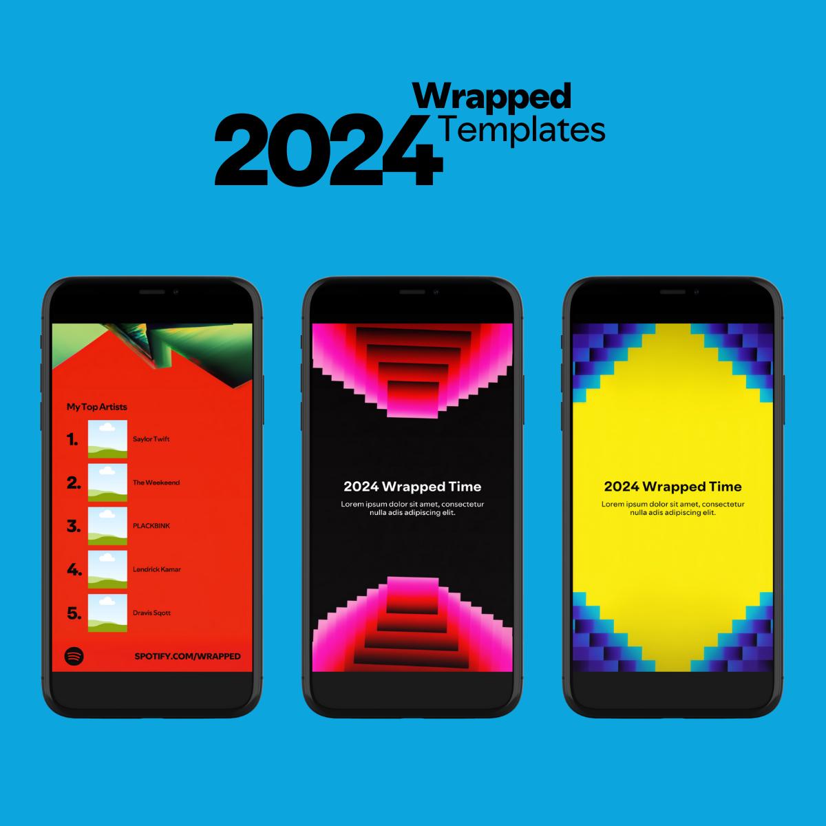 2024 Spotify Wrapped Canva Templates: Social Media Story & Post ...
