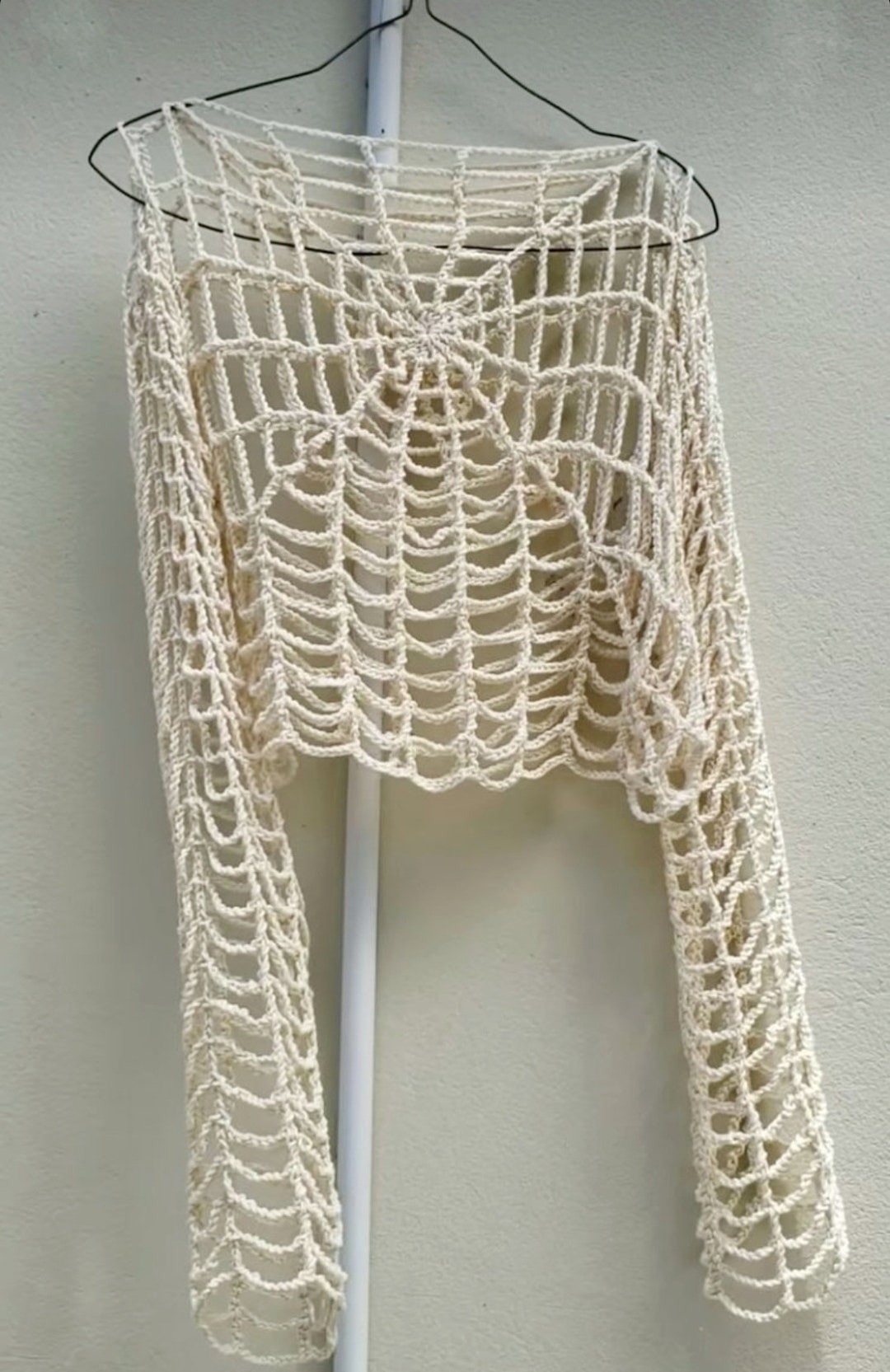 Spider Web Crop Top,crochet Spiderweb Crop Top,crochet Halloween Spider ...