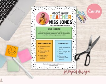 Meet the Teacher Editable Template, Back to School Welcome Letter ...