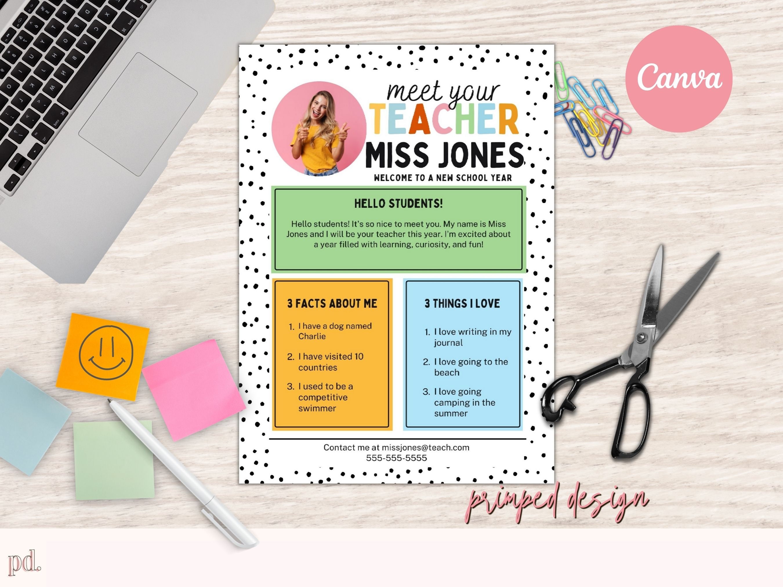 Meet the Teacher Editable Template, Hello Sunshine Back to School ...