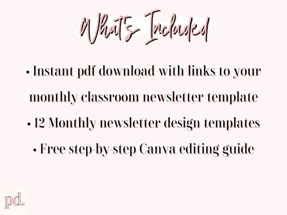 12 Month Newsletter Template Editable School Newsletter - Etsy