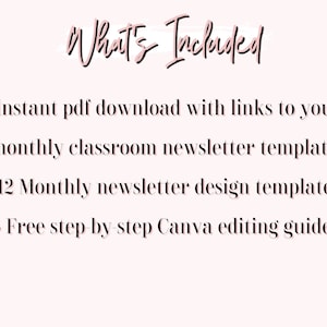 12 Month Newsletter Template, Editable School Newsletter, Monthly ...