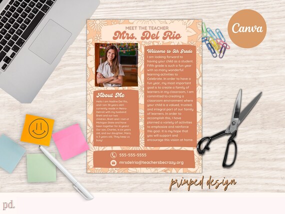 Meet the Teacher Editable Template Boho Garden Back to School - Etsy