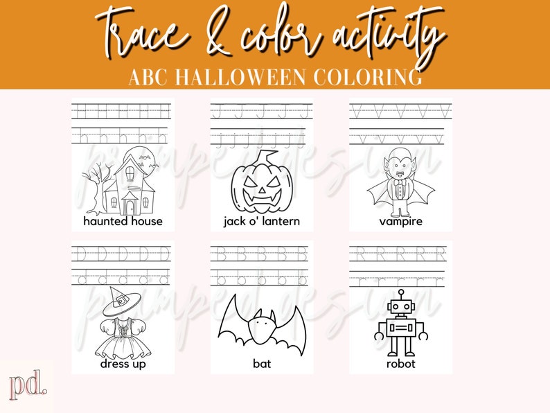 Preschool Alphabet Workbook, Halloween ABC , Printable Daily Preschool ...