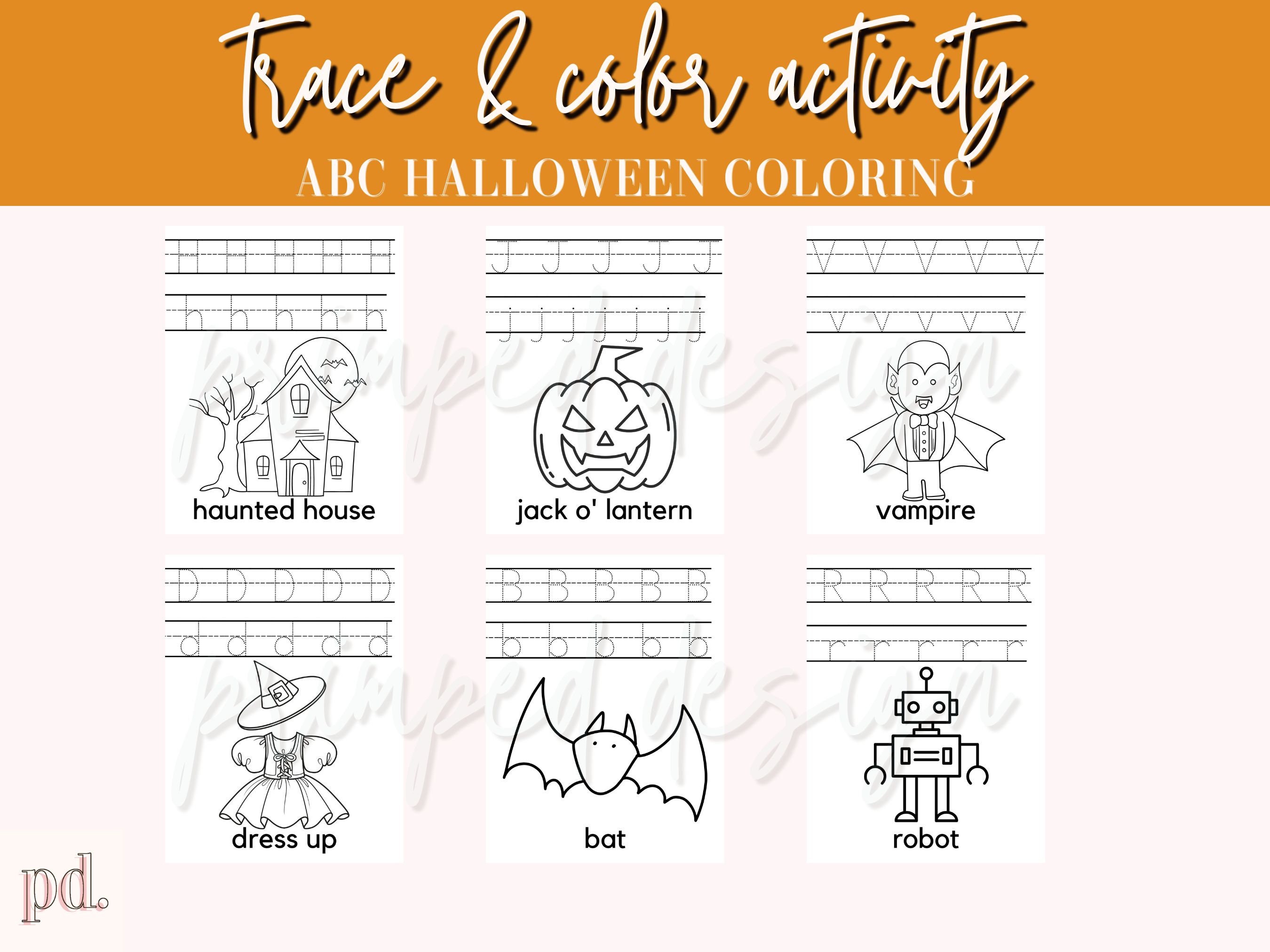 Preschool Alphabet Workbook, Halloween ABC , Printable Daily Preschool ...