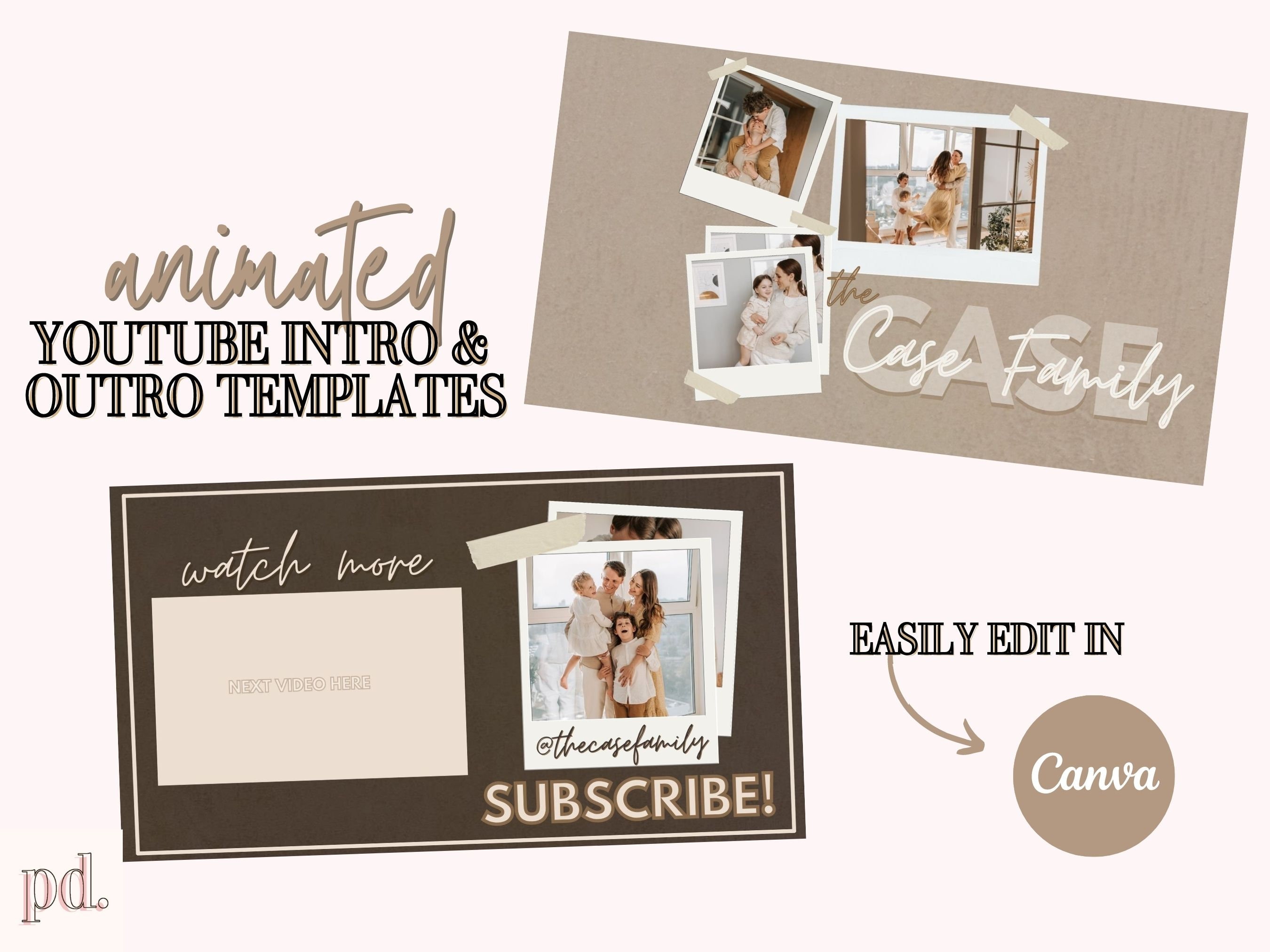 Minimal Boho Youtube Channel Starter Kit Editable Canva - Etsy