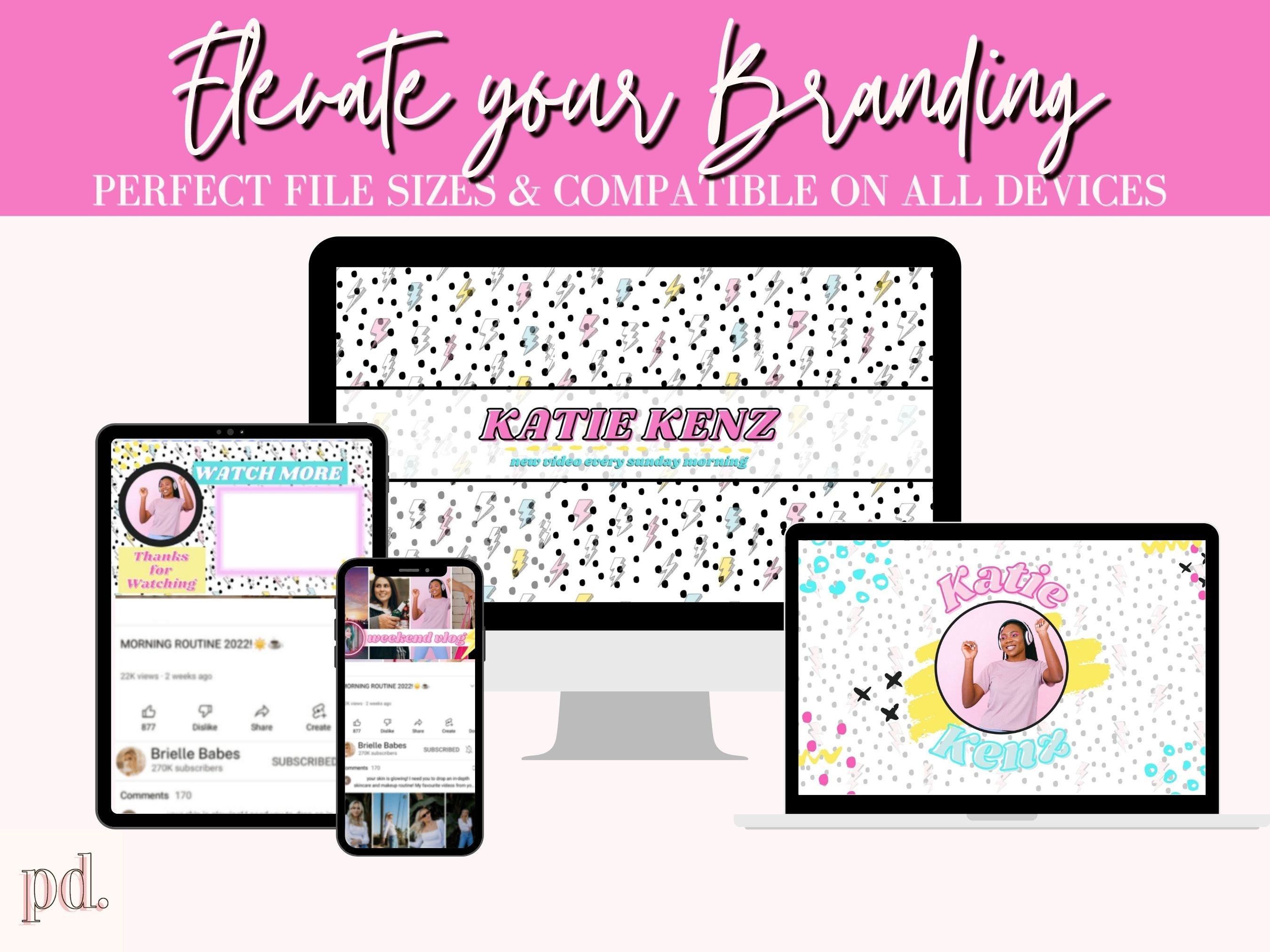 Retro Youtube Channel Starter Kit - Editable Canva Templates - Youtube ...
