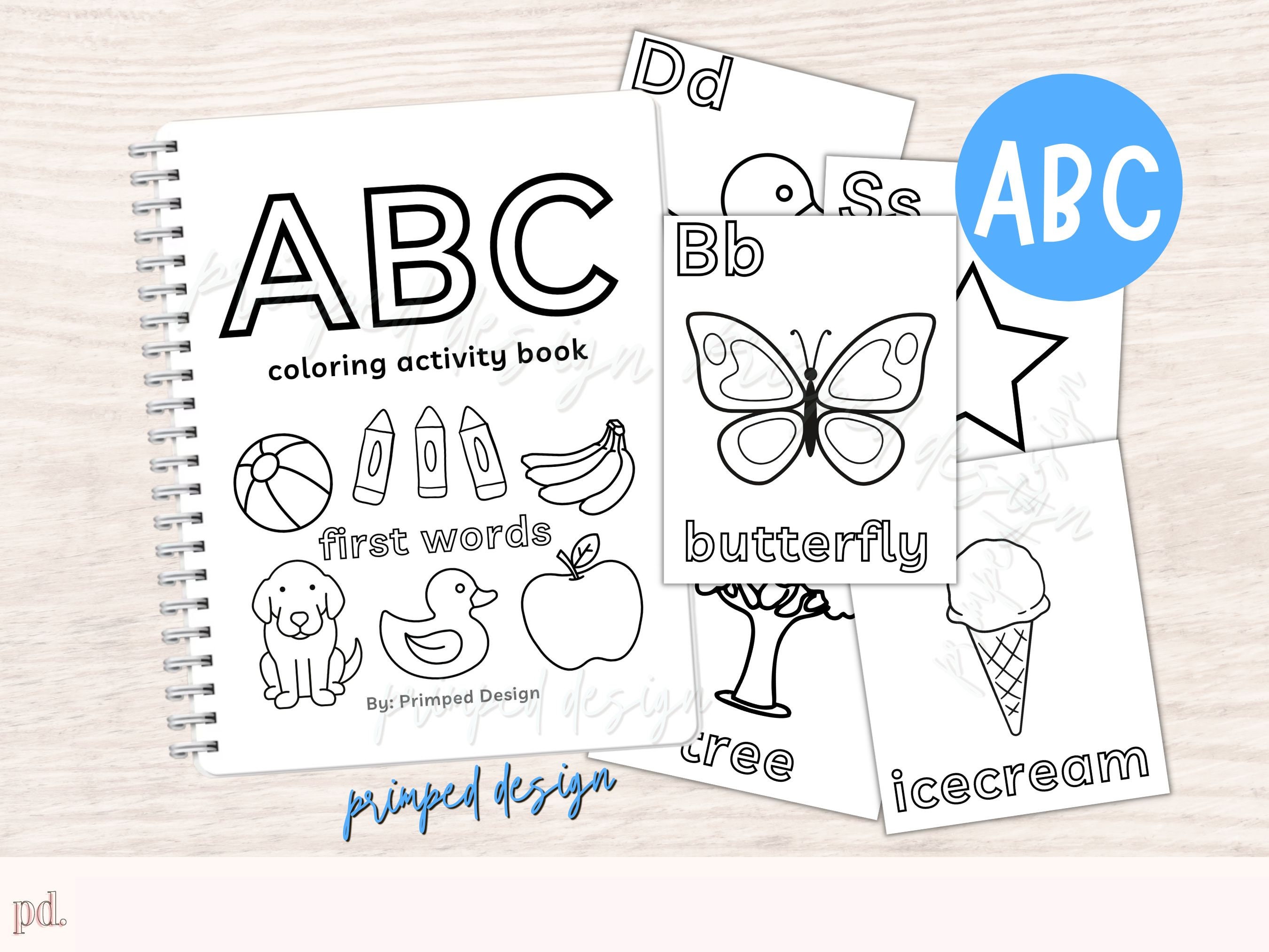Preschool Alphabet Workbook First Words Printable Daily - Etsy