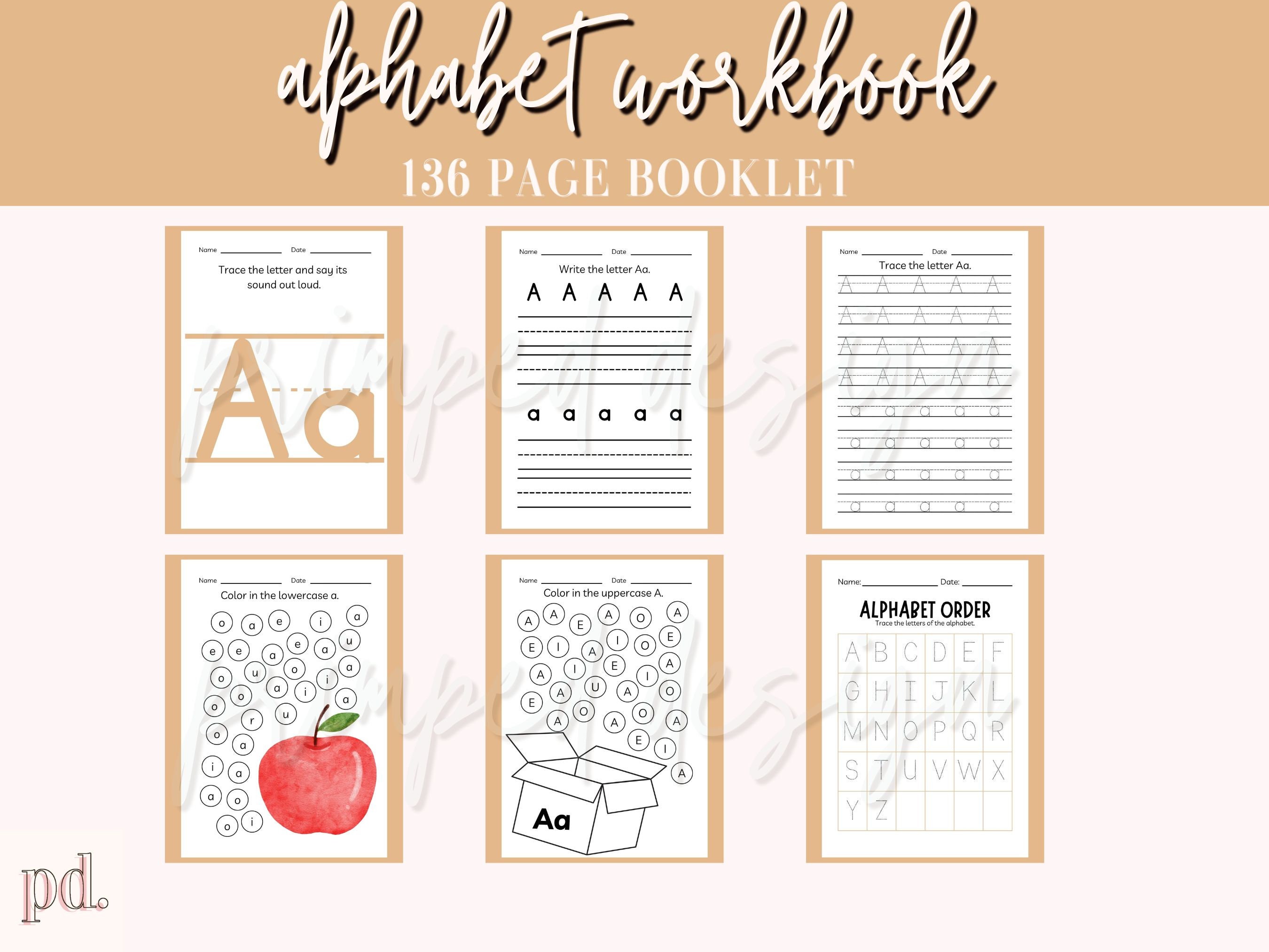 Preschool Alphabet Workbook, Printable Daily Preschool Activity ...