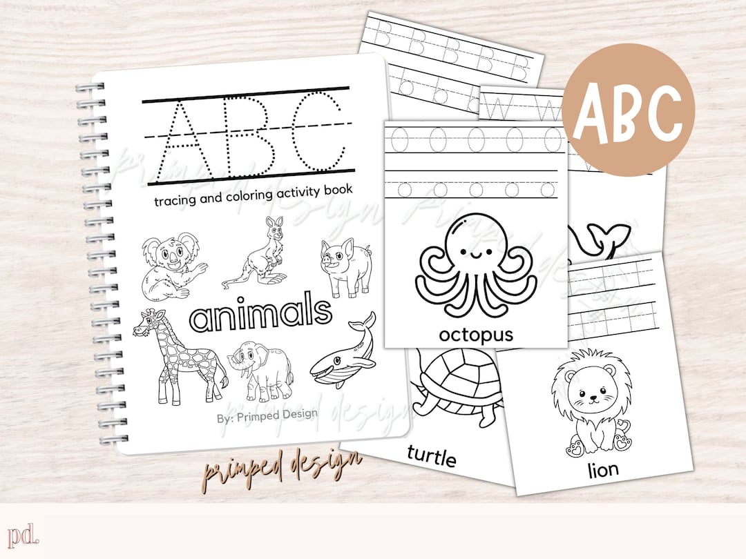 Preschool Alphabet Workbook, ABC Animals, Printable Daily Preschool ...