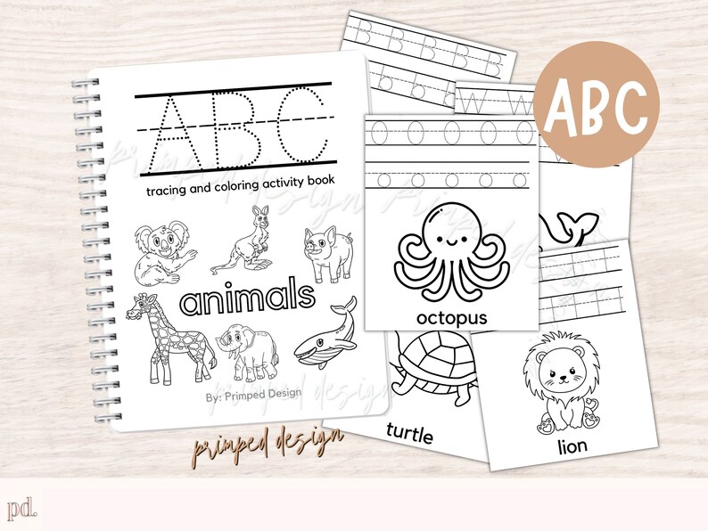 Preschool Alphabet Workbook, ABC Animals, Printable Daily Preschool ...