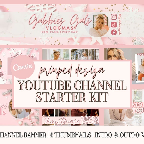 Pink Vlogmas Intro Youtube - Etsy