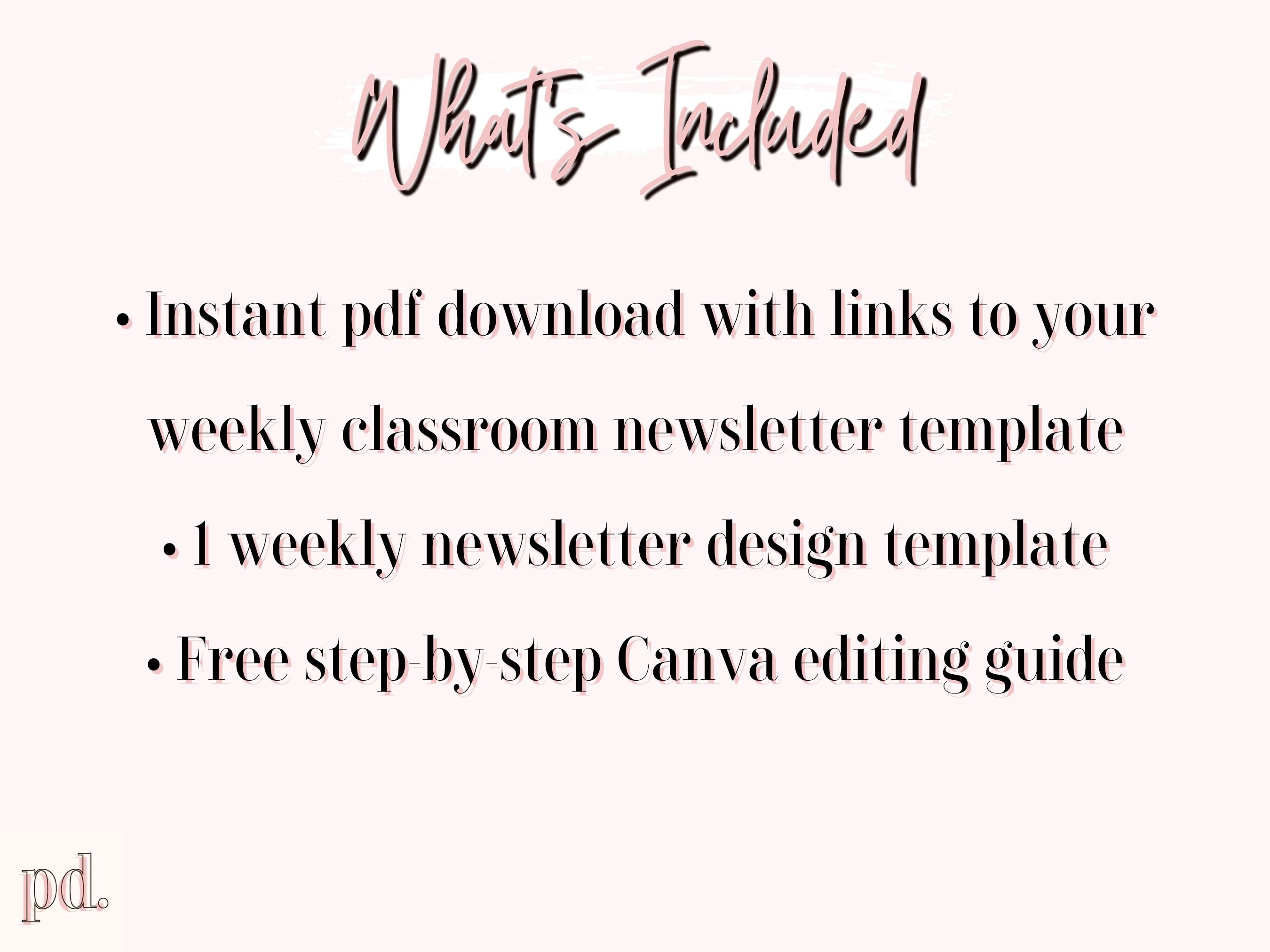 1st Grade Editable School Newsletter, Weekly Classroom Newsletter ...