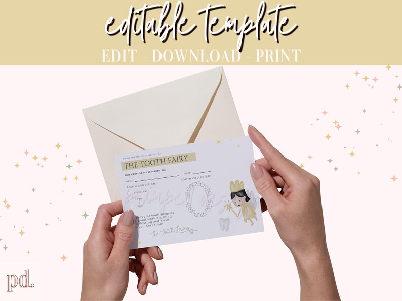 Editable Tooth Fairy Report Printable Certificate | First Tooth Lost ...