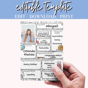 Meet the Student Editable Template, Back to School Welcome Letter ...