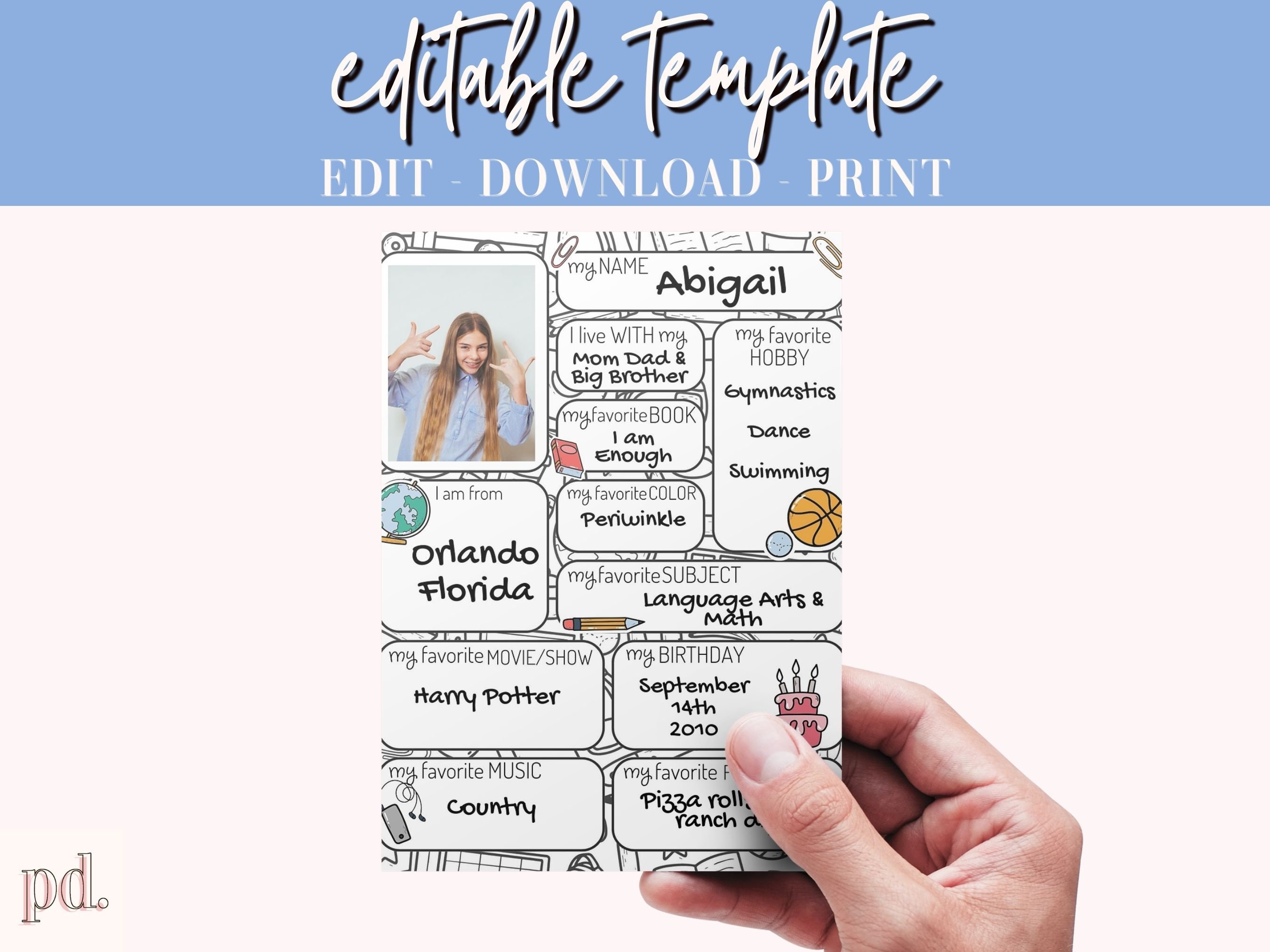 Meet the Student Editable Template, Back to School Welcome Letter ...