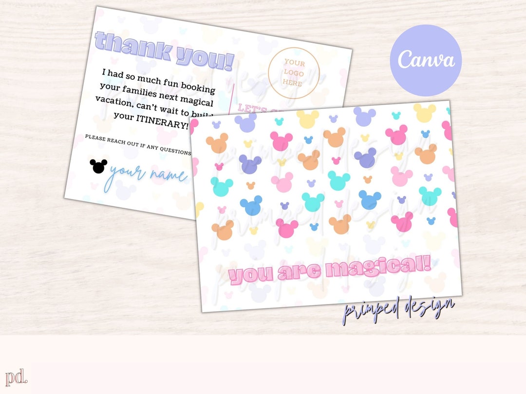 Magical Thank You Card Template Design | Editable Travel Agent Thank ...