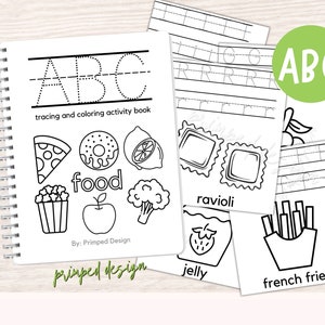 Preschool Alphabet Workbook, Food ABC , Printable Daily Preschool ...