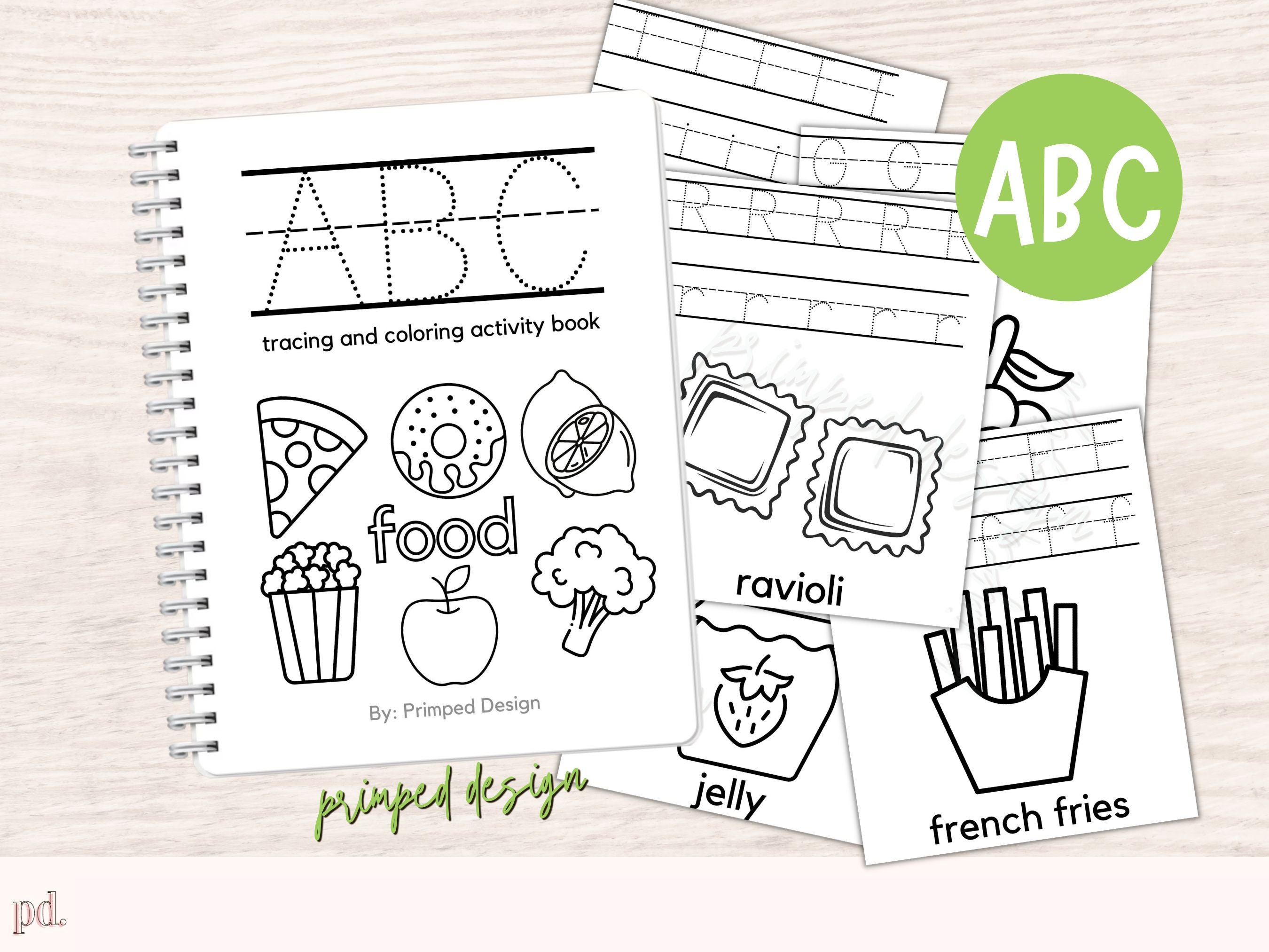 Preschool Alphabet Workbook, Food ABC , Printable Daily Preschool ...