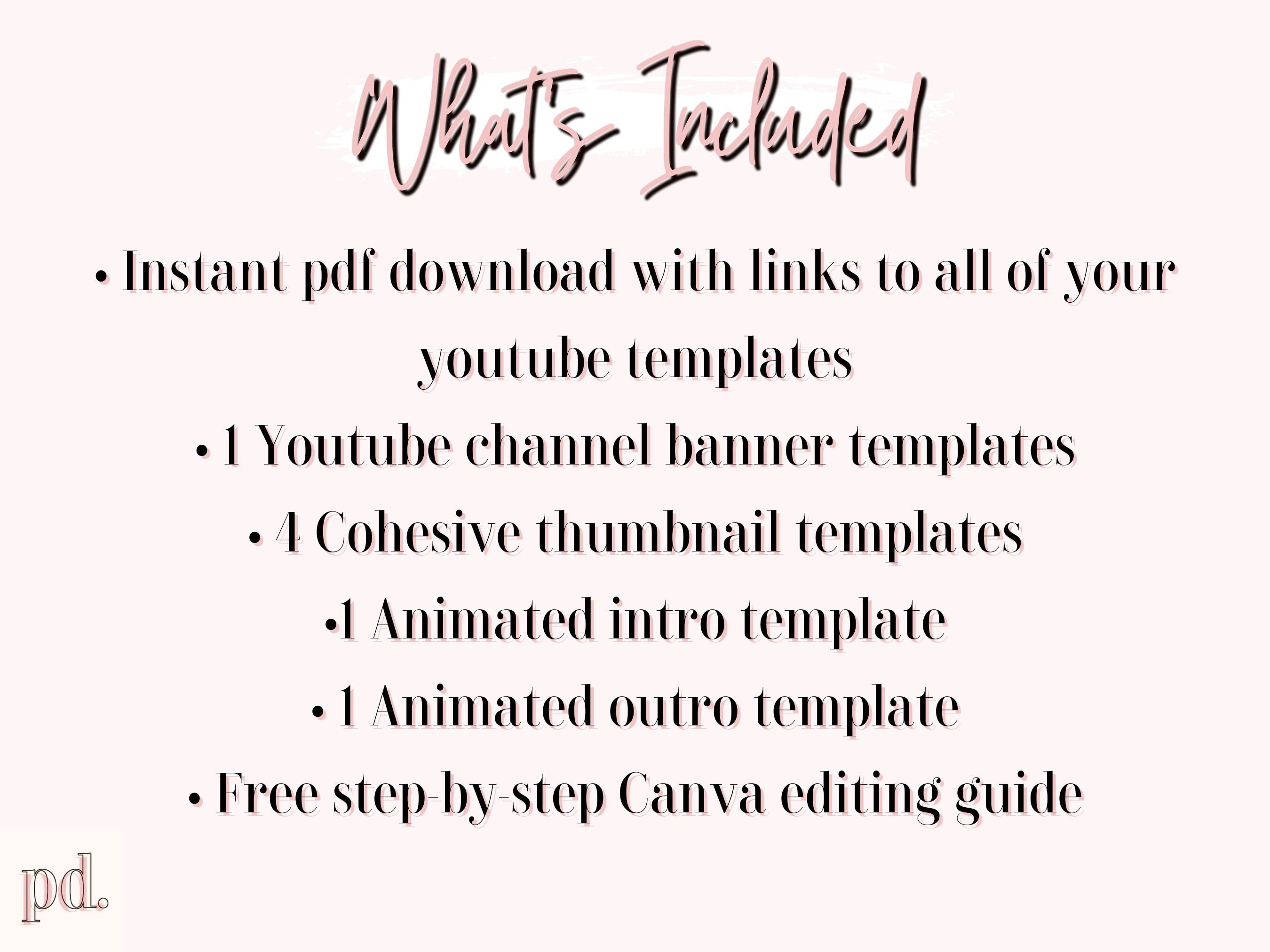 Watercolor Floral Youtube Channel Starter Kit Editable Canva - Etsy