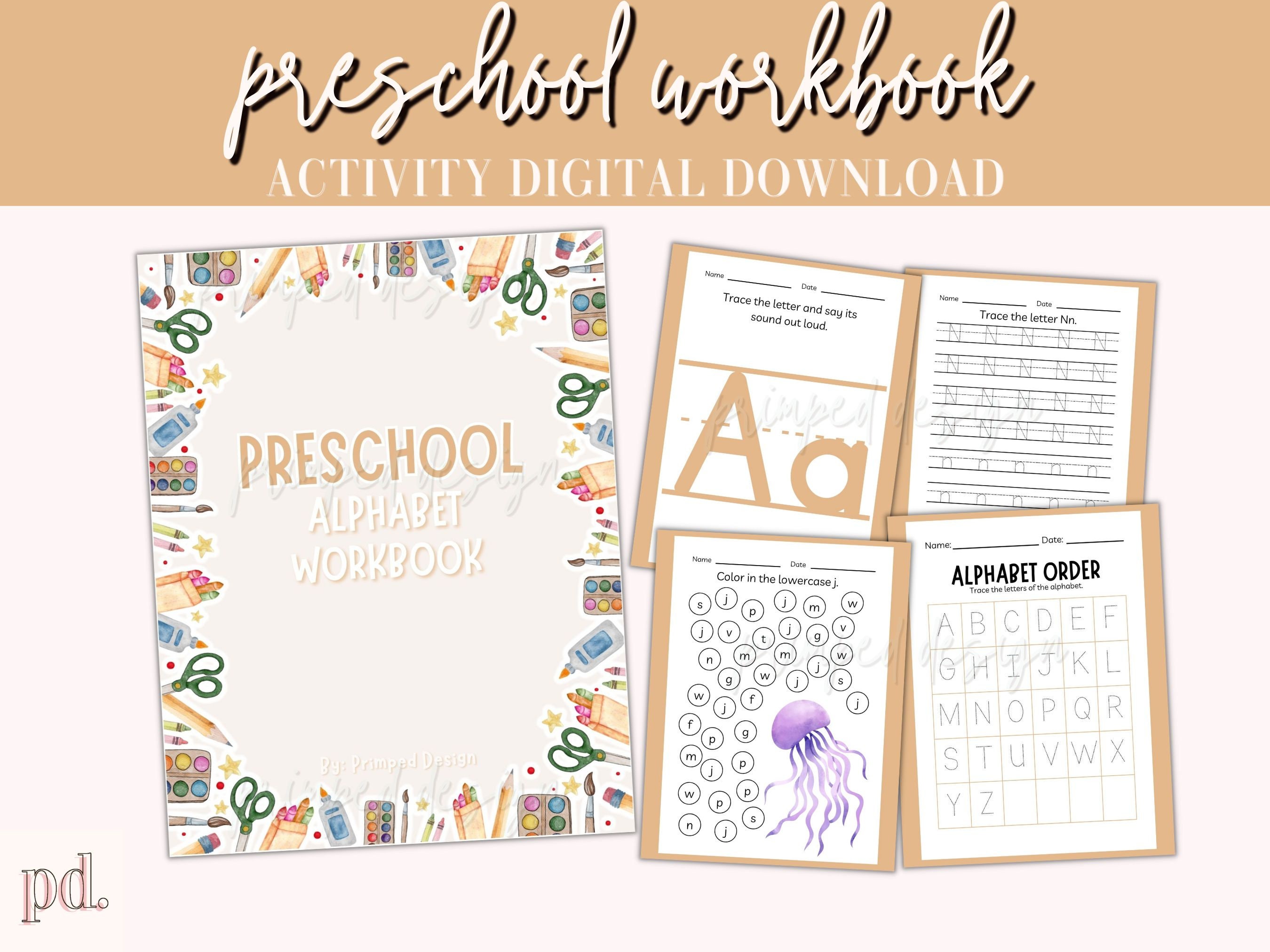 Preschool Alphabet Workbook, Printable Daily Preschool Activity ...