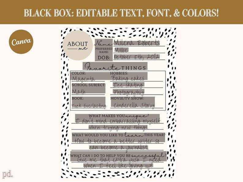 Meet the Student Editable Template, Back to School Welcome Letter ...