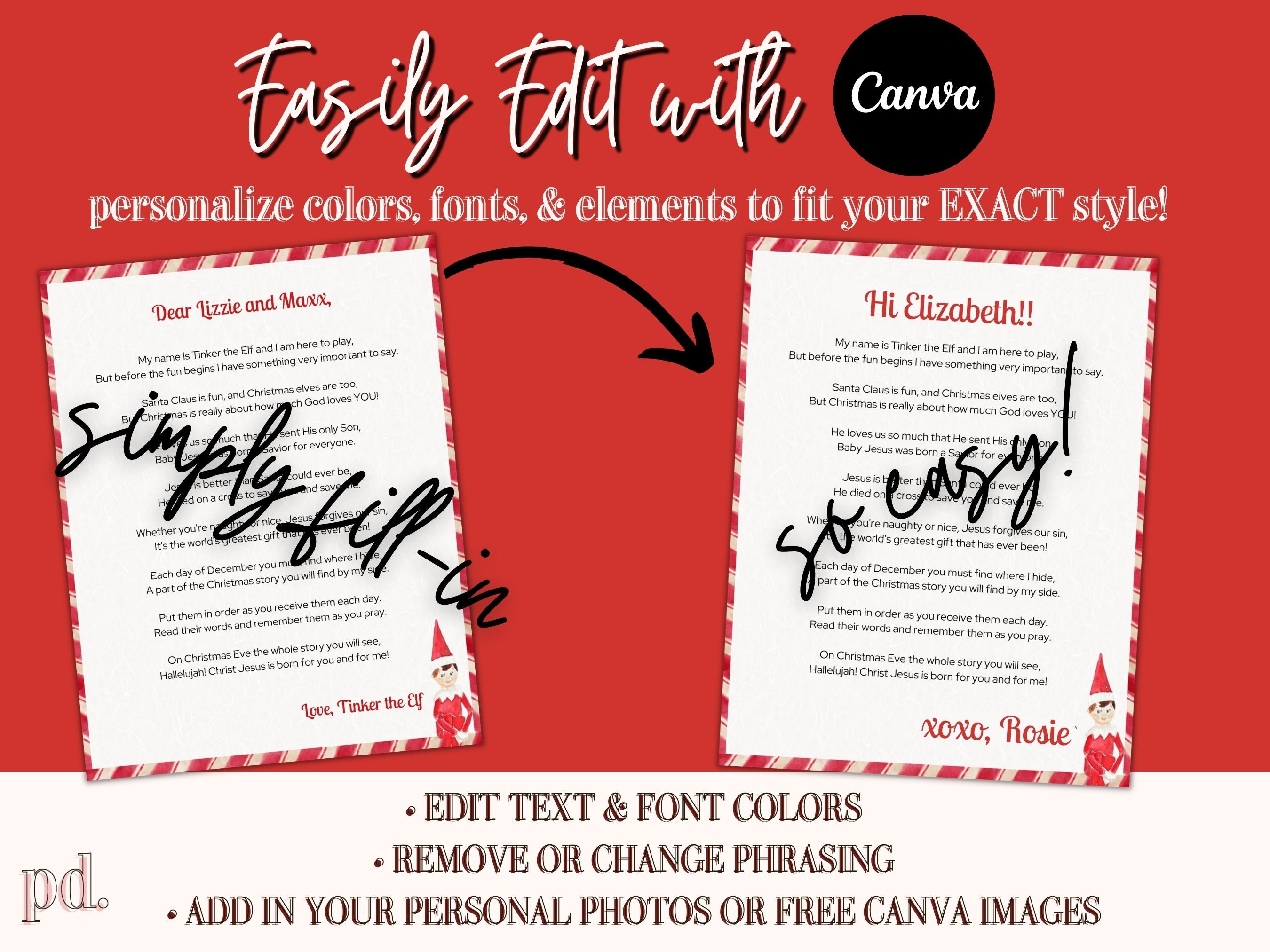 Christian Elf 24 Day Kit Elf Printable Kit Kids Nativity - Etsy