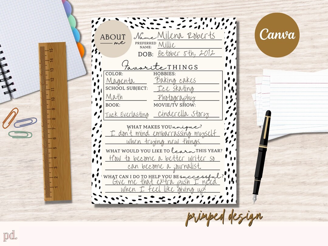 Meet the Student Editable Template, Back to School Welcome Letter ...