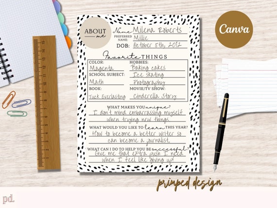 Meet the Student Editable Template Back to School Welcome - Etsy