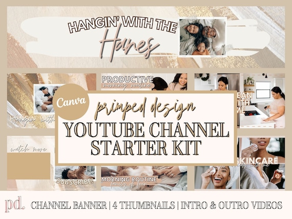 Family Youtube Channel Starter Kit Editable Canva Templates - Etsy