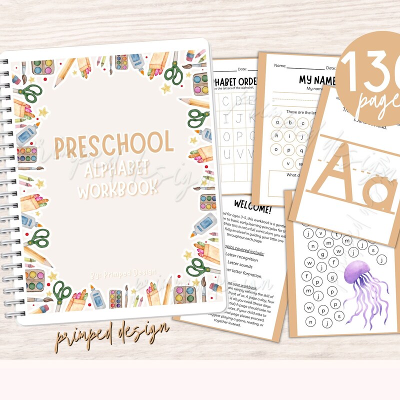 Preschool Workbook - Etsy