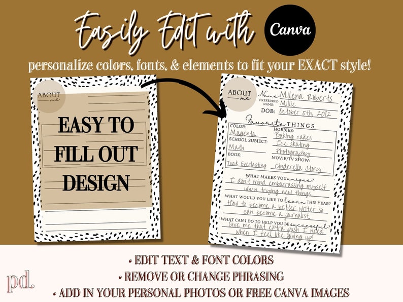 Meet the Student Editable Template, Back to School Welcome Letter ...