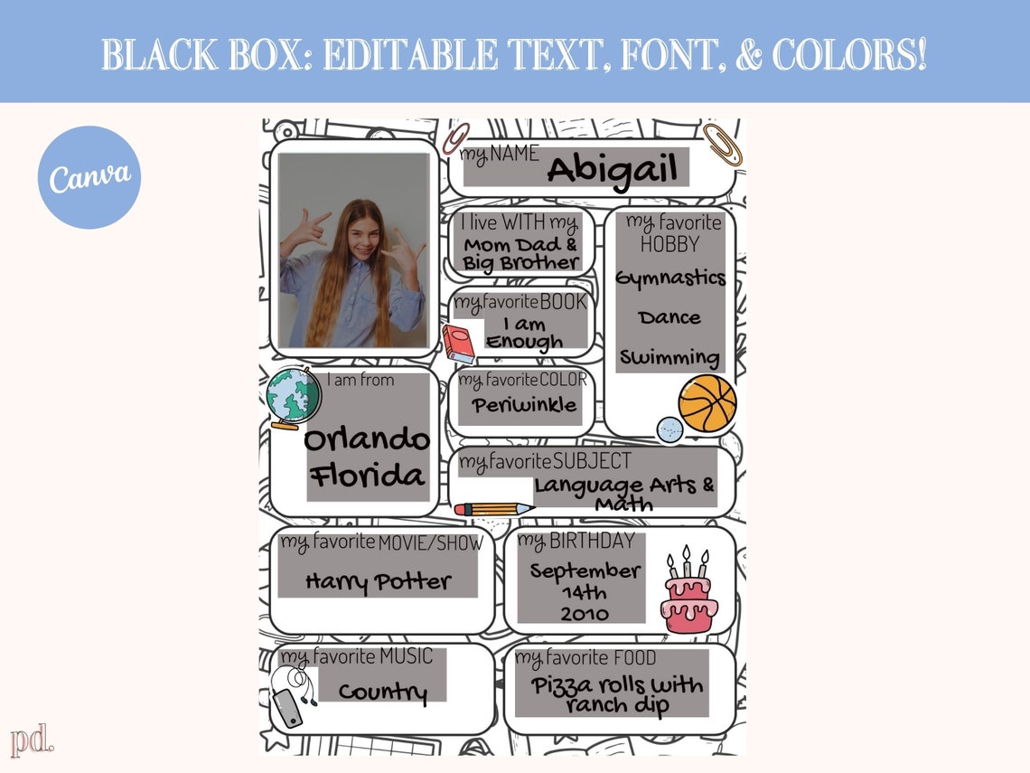 Meet the Student Editable Template, Back to School Welcome Letter ...