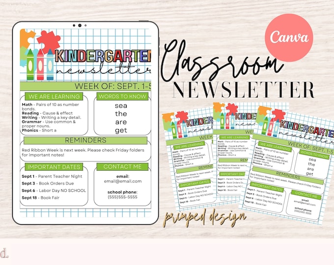 Welcome Back to School Newsletter, EDITABLE Classroom Newsletter ...