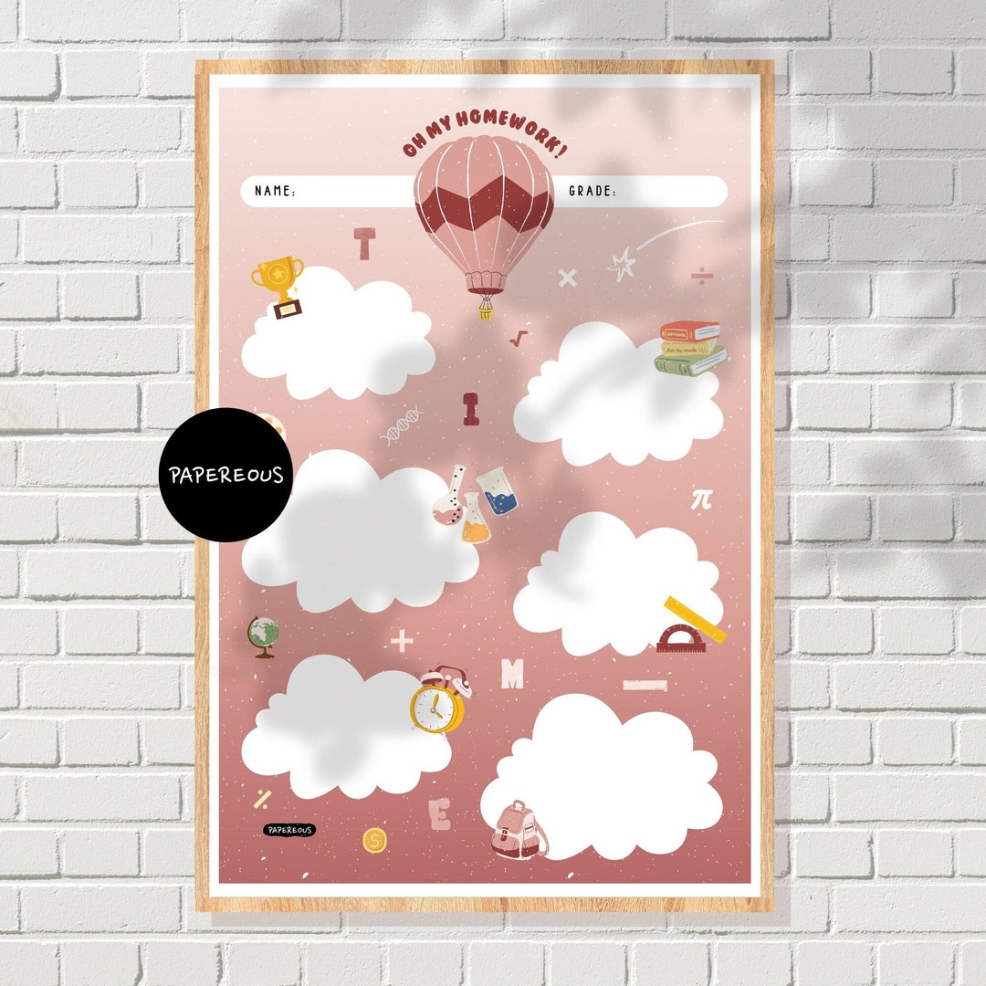 Homework Tracker / Student Planner / Study Planner / Class Assignments ...