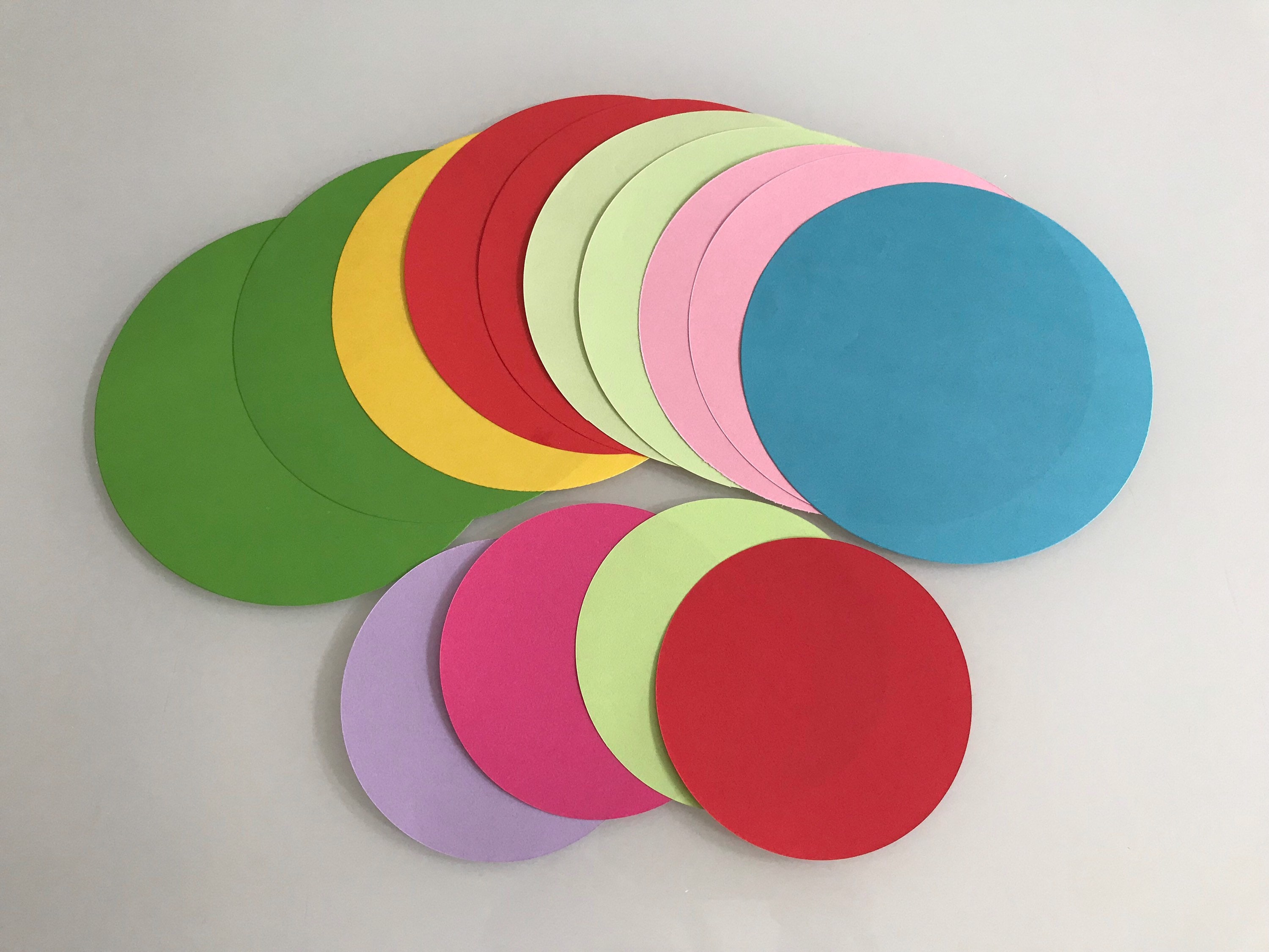 Light Weight Coloured Paper Circles 1 Inch - 8 Inch - Etsy