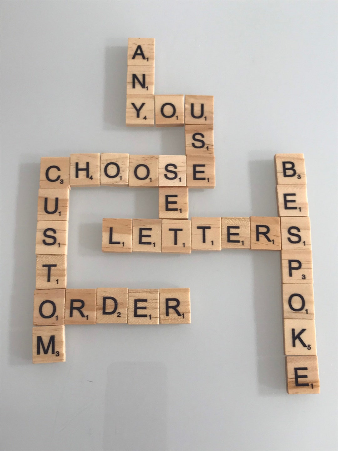 Wooden Letter Tiles Scrabble Embellishments Custom Order Scrabble Tiles ...