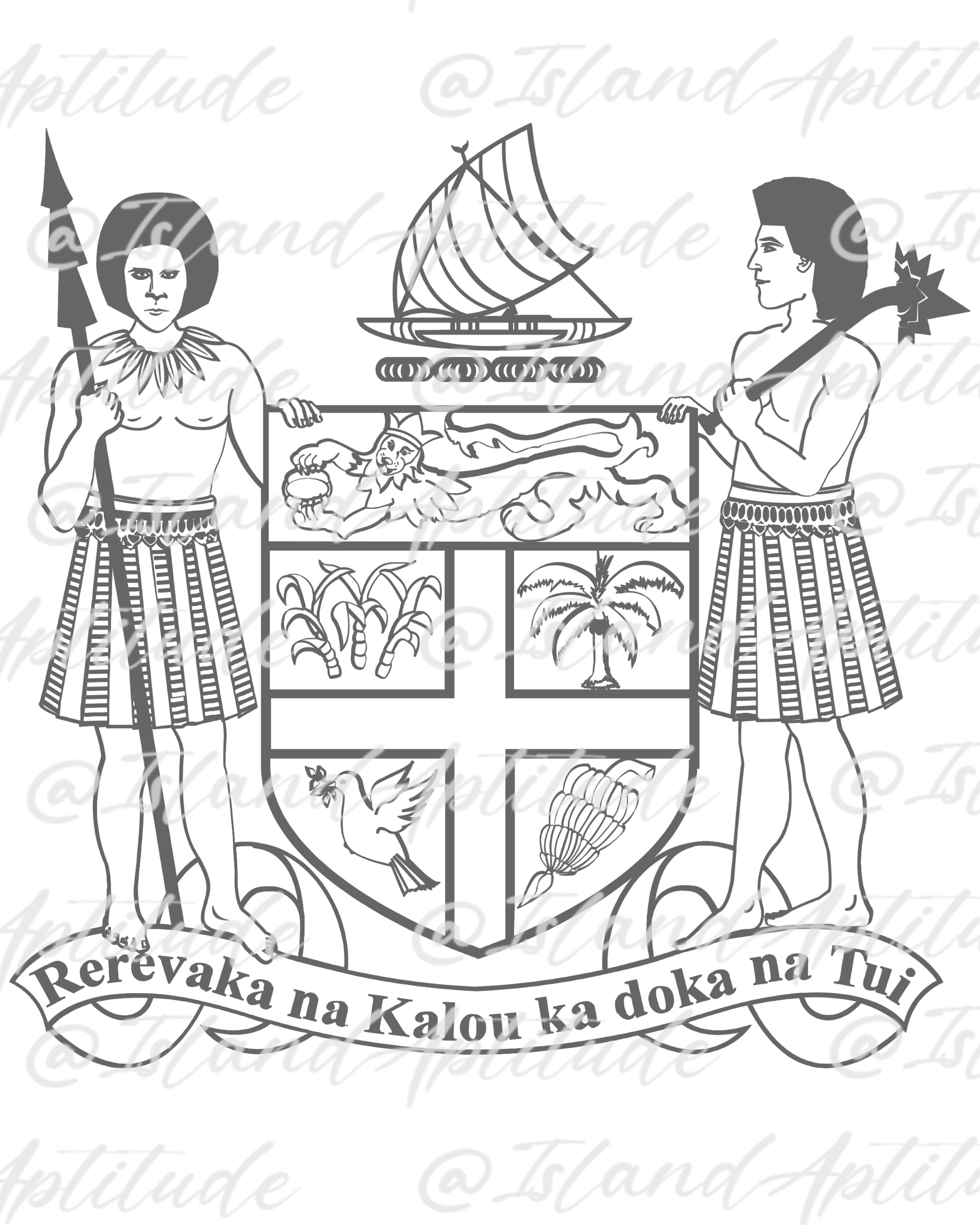 Fijian Coats of Arms Png Jpeg Pdf - Etsy