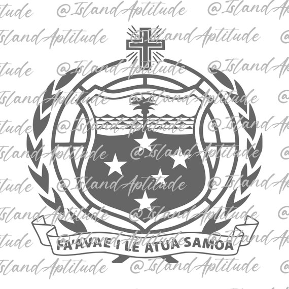 Samoan Coat of Arms Crest Emblem Png Jpeg PDF - Etsy