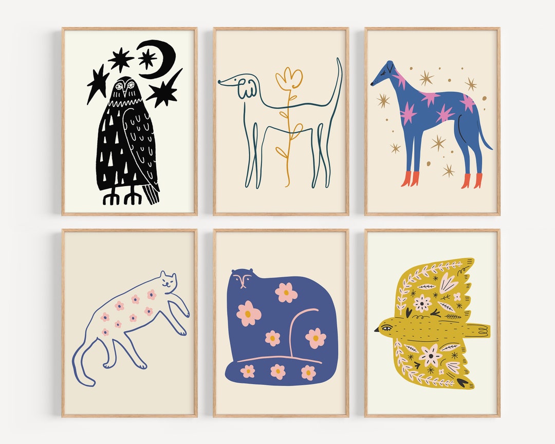 Retro Wall Decor Set, Digital Download Print, Wall Decor, Large ...