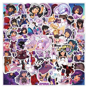 Aphmau Stickers | Set of 50 | Waterproof Vinyl Stickers | Anime Sticker ...