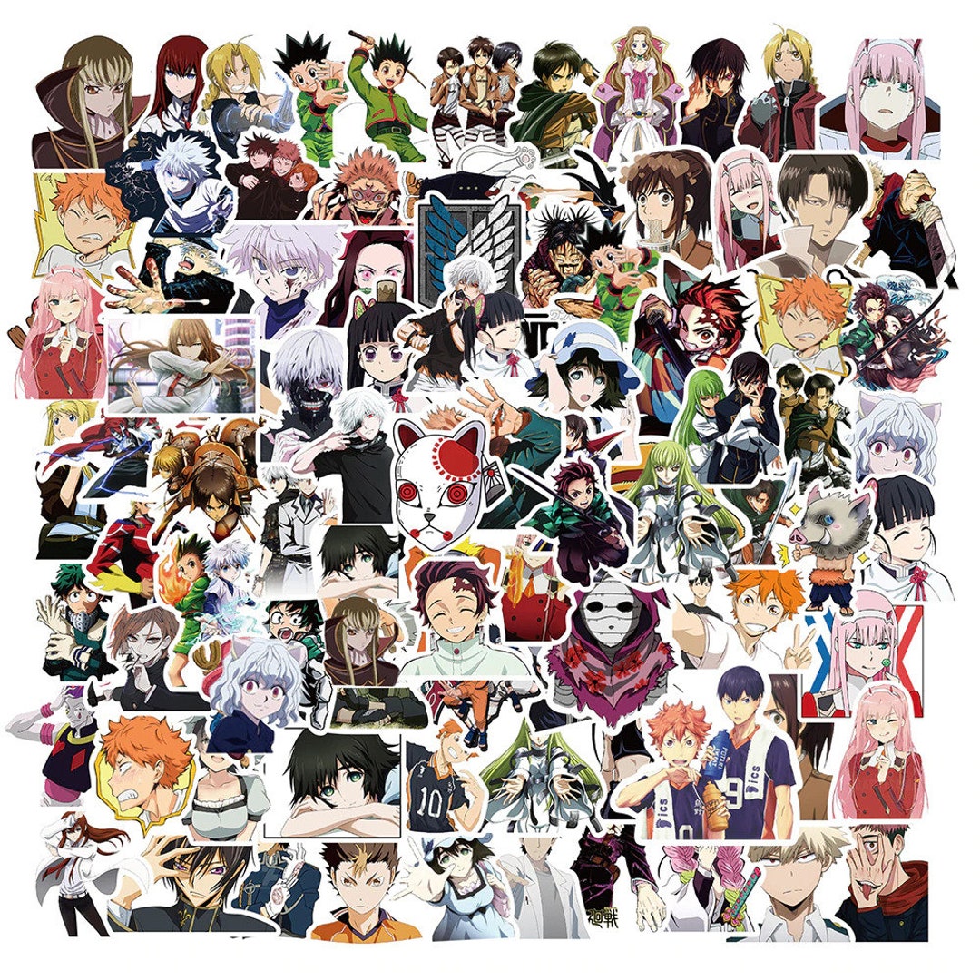 Mixed Anime Sticker Pack Set Of 100 Waterproof Vinyl Stickers Anime