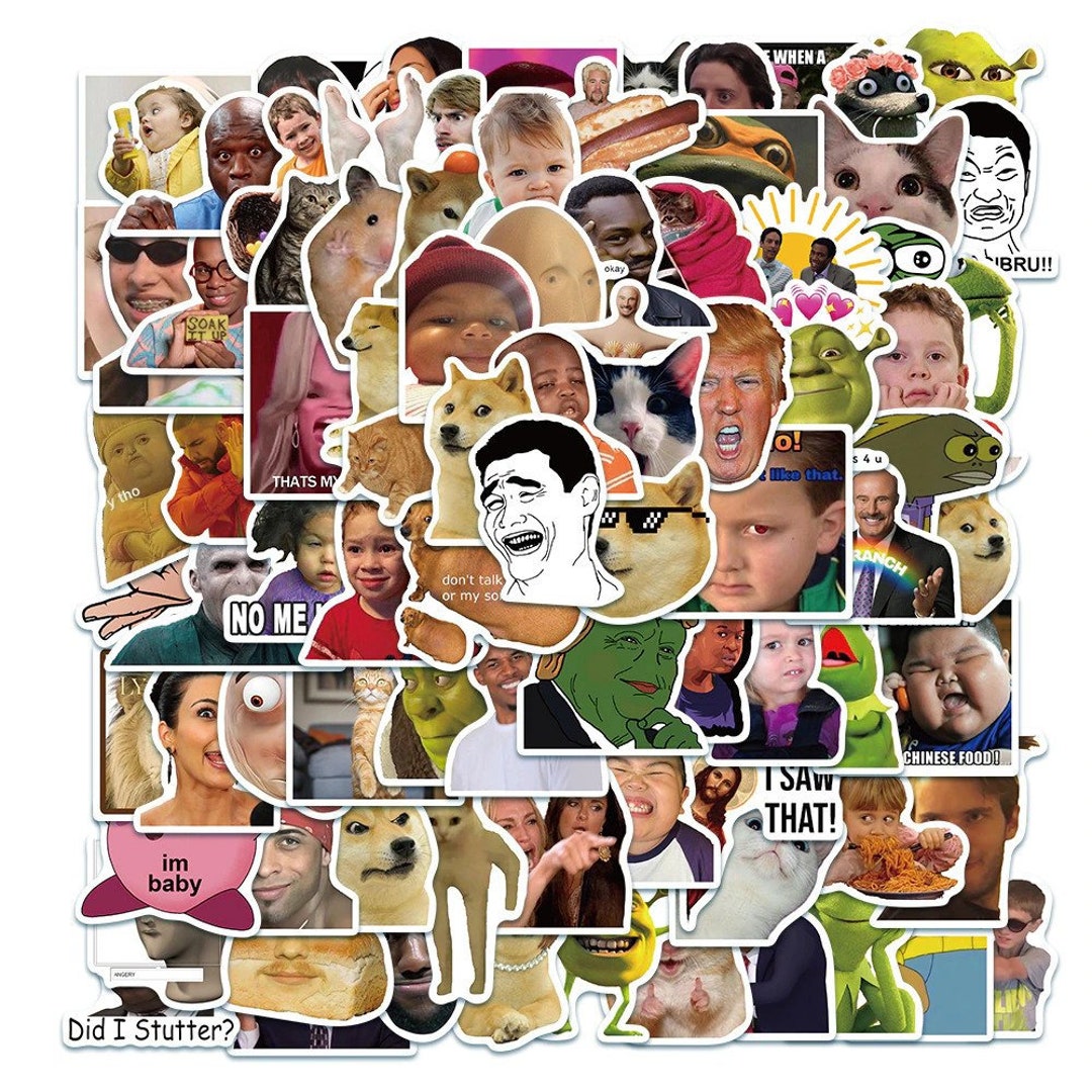 Meme Stickers | Set of 50 | SAME Day SHIPPING! | Phone Stickers ...