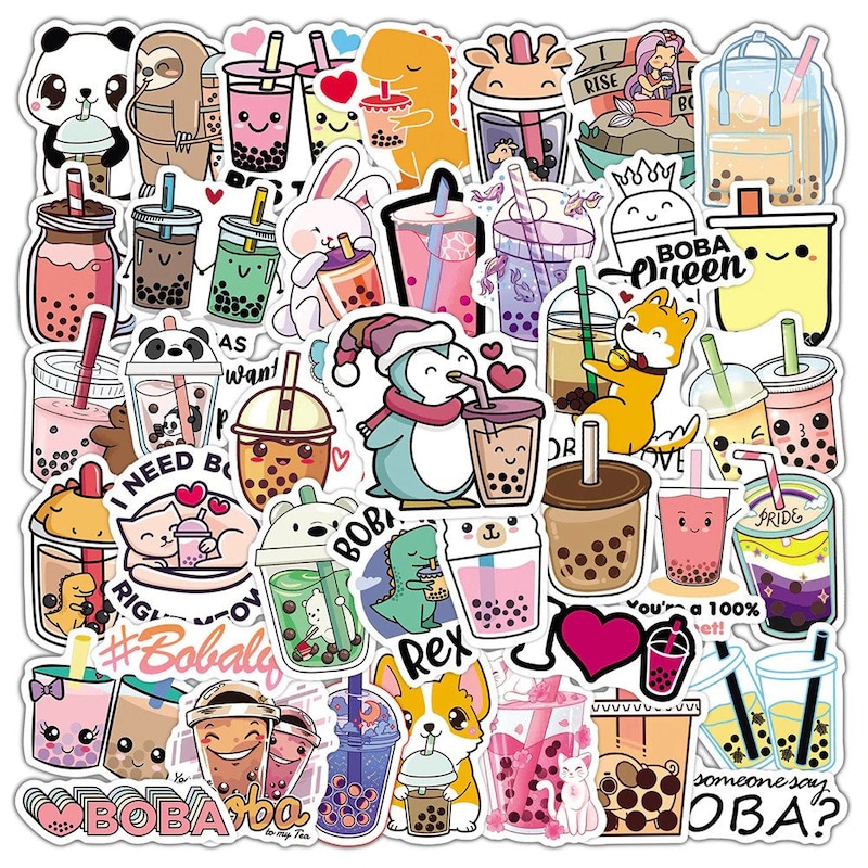 Bubble Tea Stickers - Etsy Canada