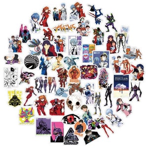 Neon Genesis Evangelion Stickers | Set of 100 | Waterproof Vinyl ...