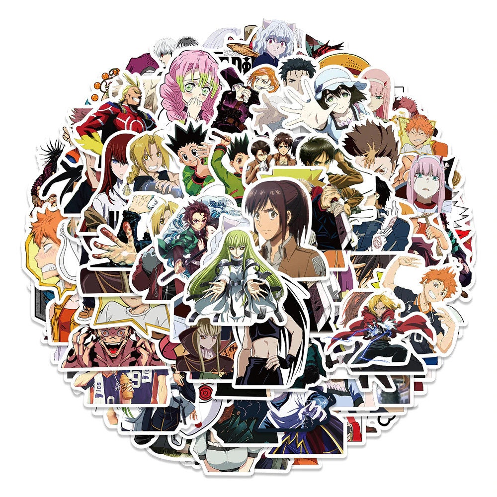Mixed Anime Sticker Pack Set Of 100 Waterproof Vinyl Etsy Canada