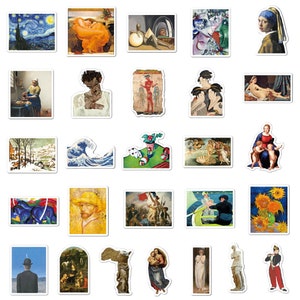 Art Stickers| Painting | Vincent Van Gogh Stickers | Set of 50 | SAME ...