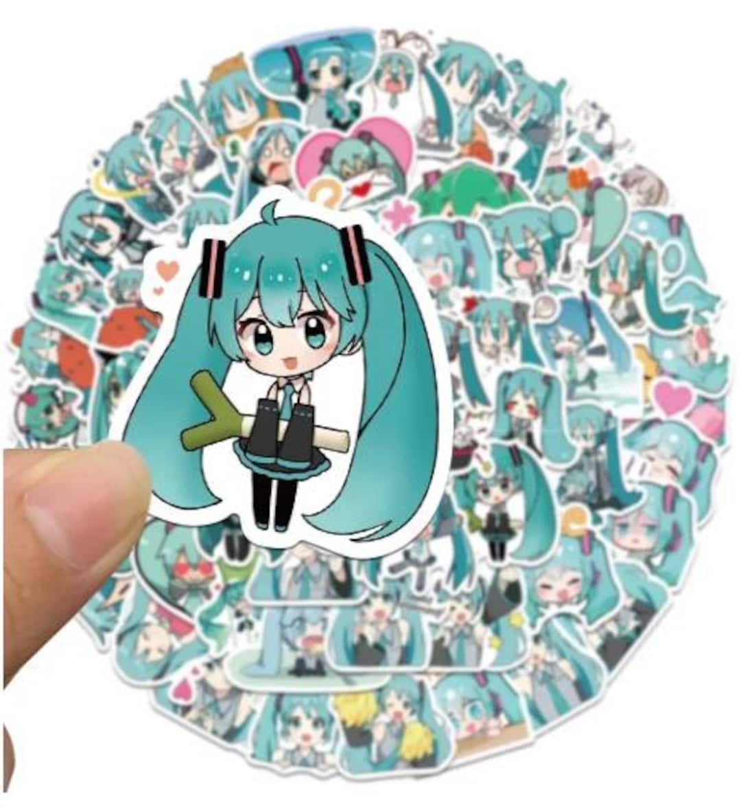 Hatsune Miku Stickers | Set of 50 | Waterproof Vinyl Stickers | Anime ...