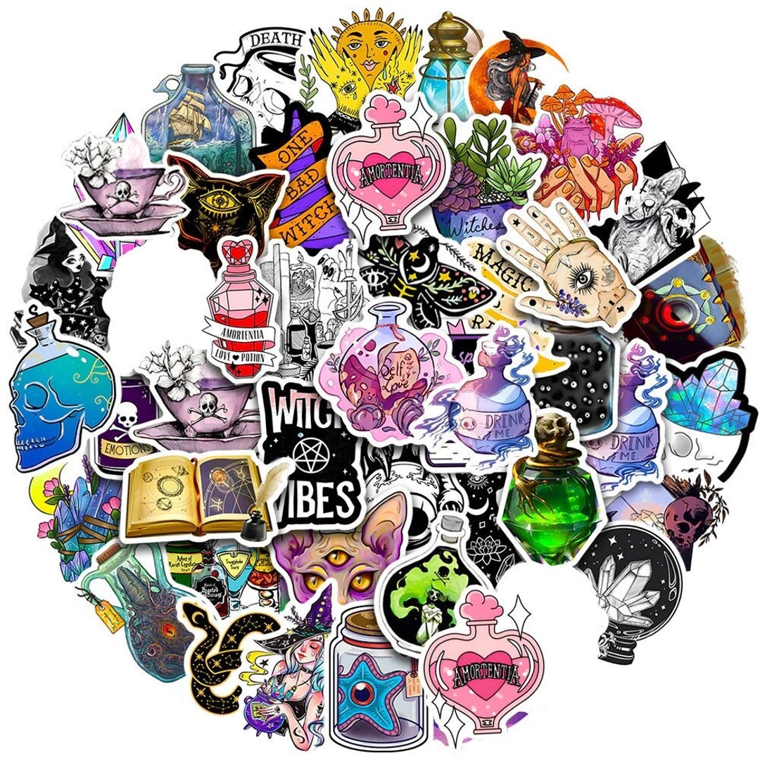 Witchcraft Stickers Horror Stickers Set of 98 SAME Day SHIPPING Phone ...