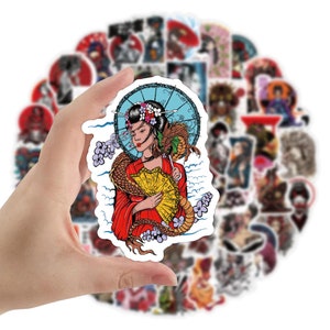 Japanese Geisha Stickers | Set of 50 Stickers | Geisha Stickers | SAME ...